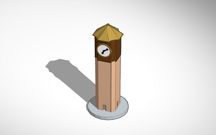 3D design Clock Tower - Tinkercad