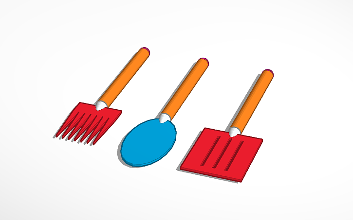 3D design cooking utensils-조리도구 | Tinkercad