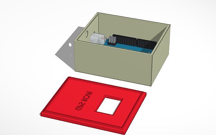 3D design GPS Arduino Uno Case - Tinkercad