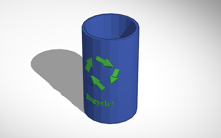 3D design Recycling Bin - Tinkercad
