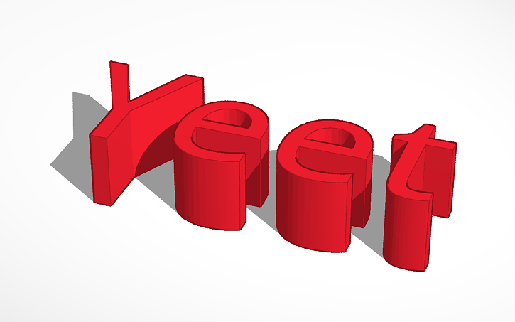 3D design Yeet - Tinkercad