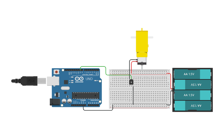 Circuit Design Connecting Motor To Arduino Without Motor Driver Tinkercad 5409