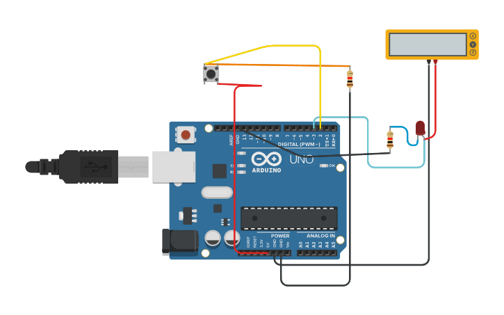 Circuit design 5) LED - Tinkercad