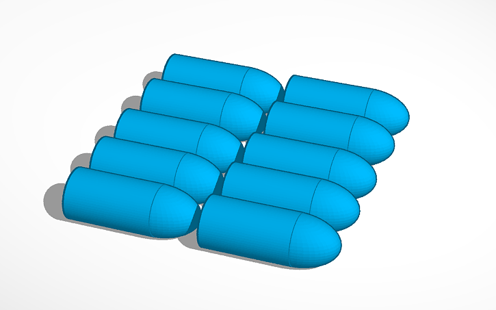 3D design toy bullets - Tinkercad