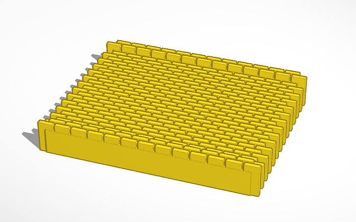 3D design Brick wall - Tinkercad