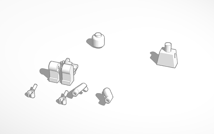 3D design Lego Minifig test - Tinkercad