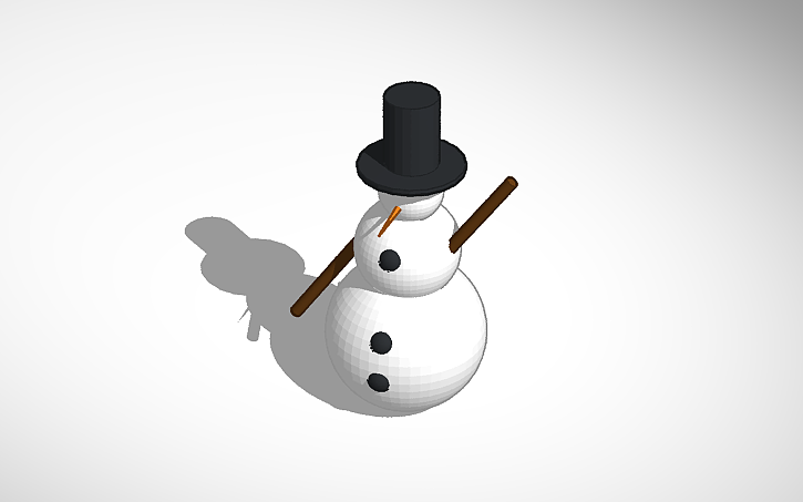 3D design Snowman - Tinkercad