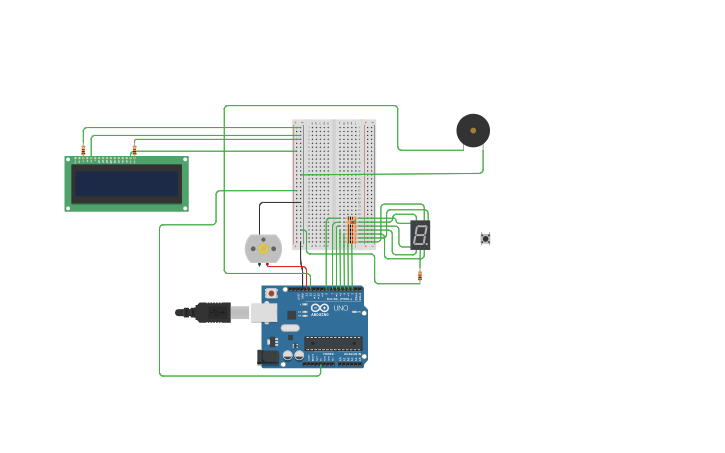 Circuit design Medicine Reminder using Arduino - Tinkercad