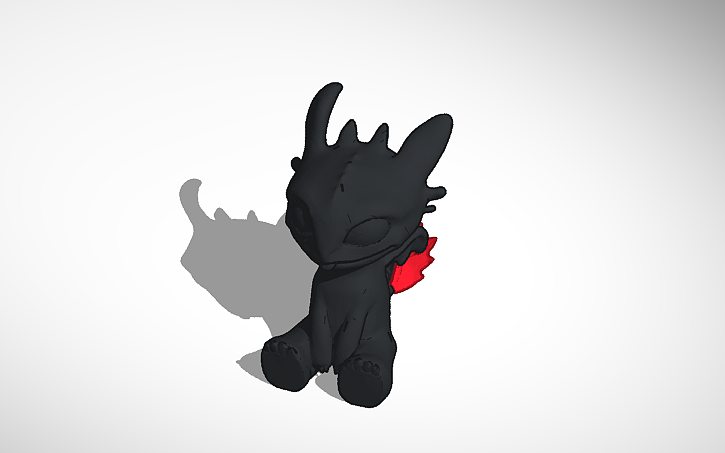 3D design Cute Toothless - Tinkercad