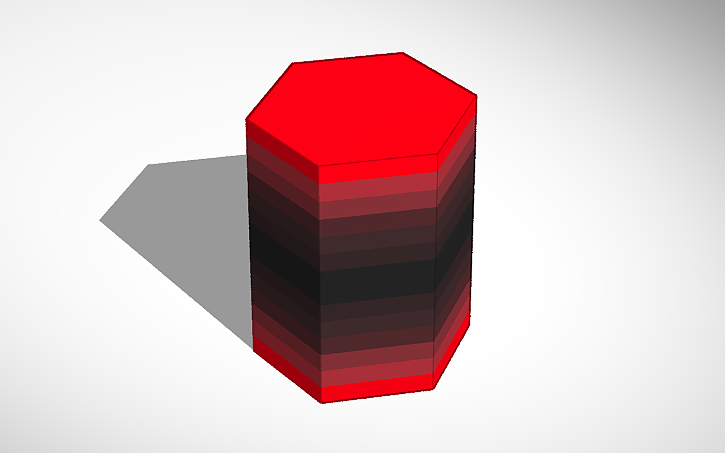 3D design red black gradient | Tinkercad
