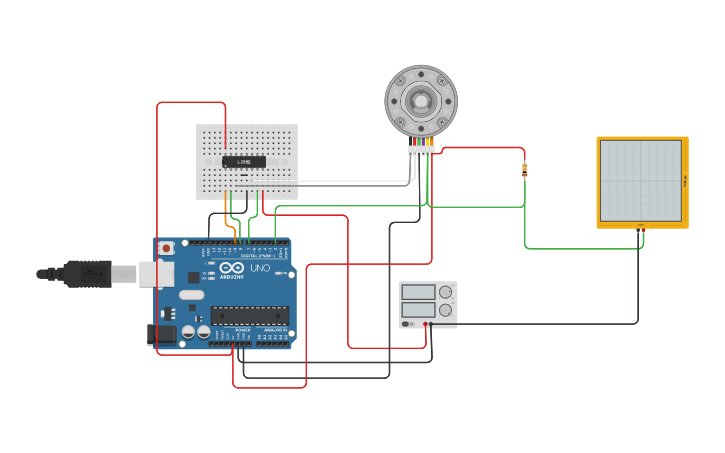 Circuit Design Motor Encoder Tinkercad