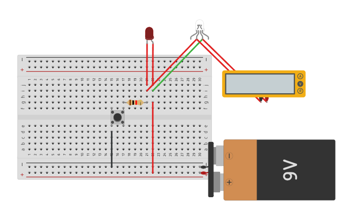 Circuit design Breadboard - Tinkercad
