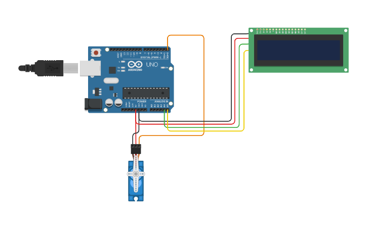 Circuit design RFID Door Lock - Tinkercad
