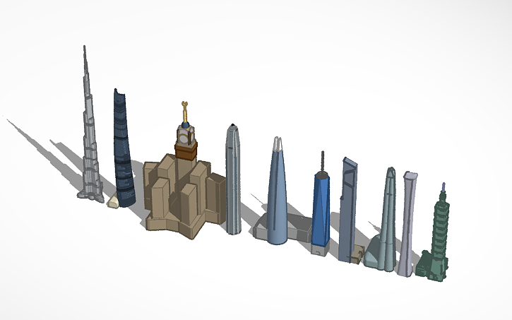 3D design The World's Tallest Buildings (2019) - Tinkercad