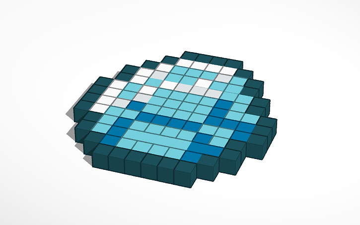 3D design Diamond #Minecraft | Tinkercad