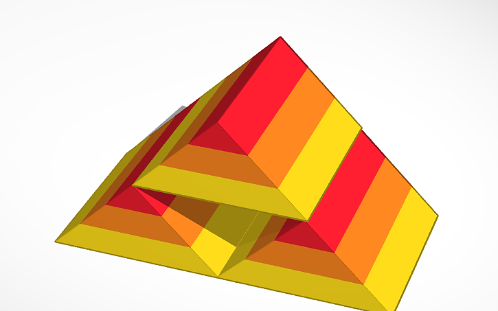 3D design Sunset pyramids - Tinkercad