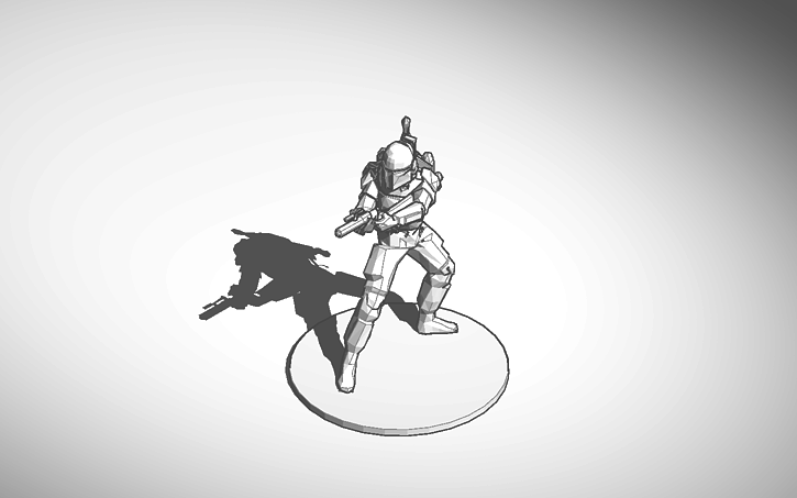 3D design Boba Fett SWM - Tinkercad