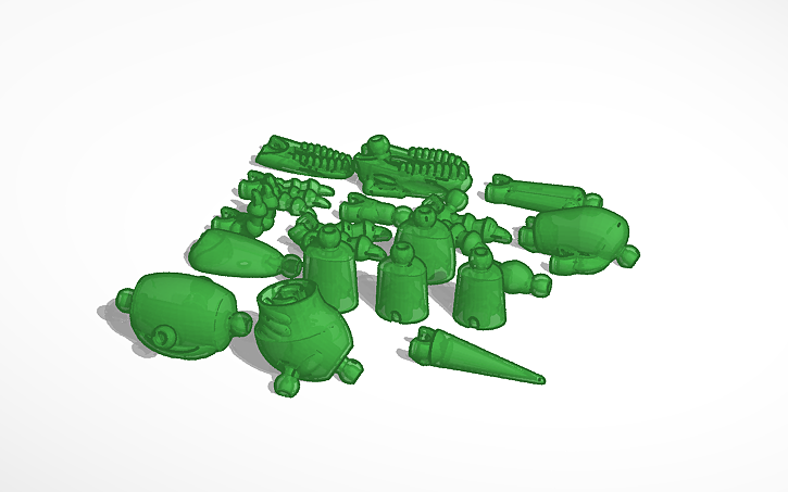 3D design T-Rex body part's | Tinkercad