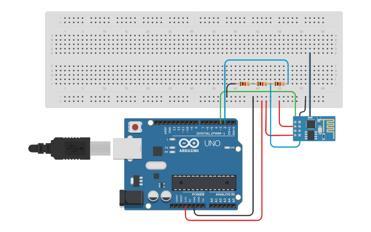 Circuit Design Esp 01 Tinkercad