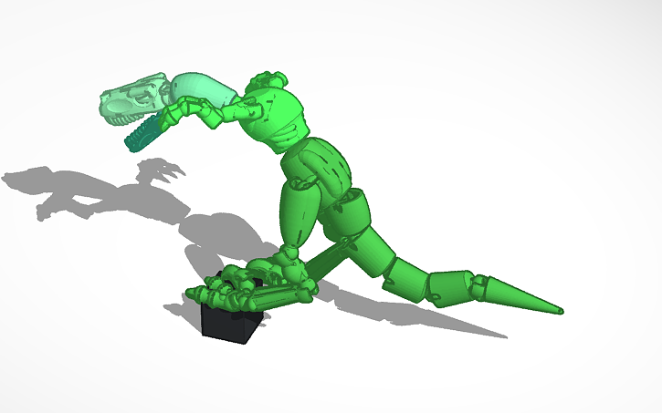 3D design T-rex - Tinkercad