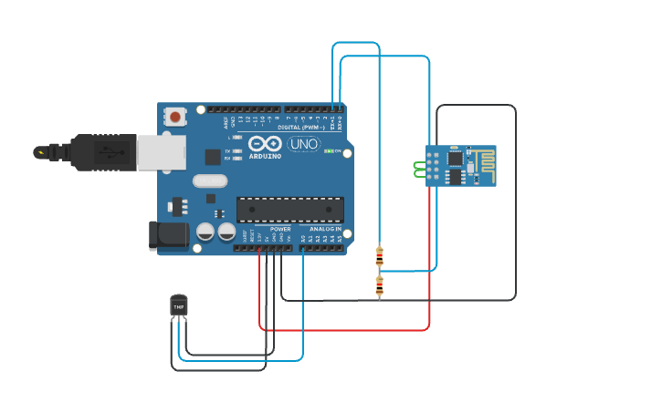 Circuit design IoT project 1 - Tinkercad