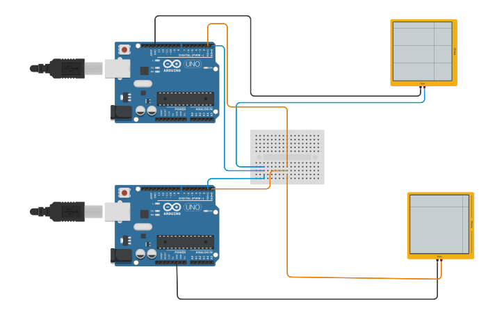 Circuit Design Serial Communication With Arduinos Tinkercad