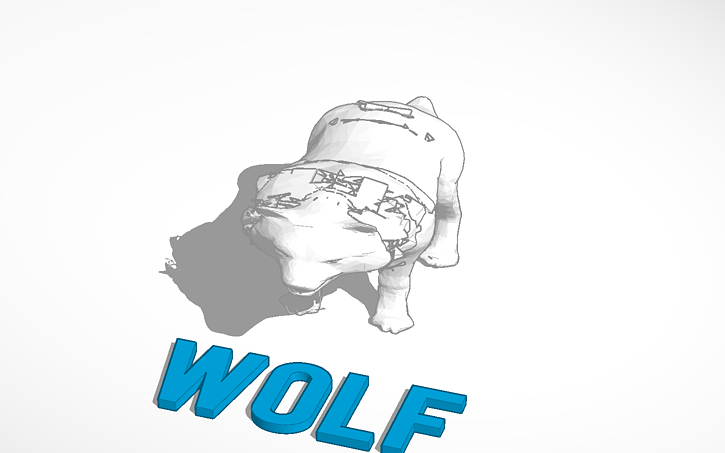 3D design Wolf - Tinkercad