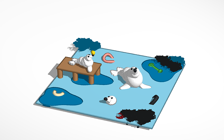3D design seal's sea | Tinkercad