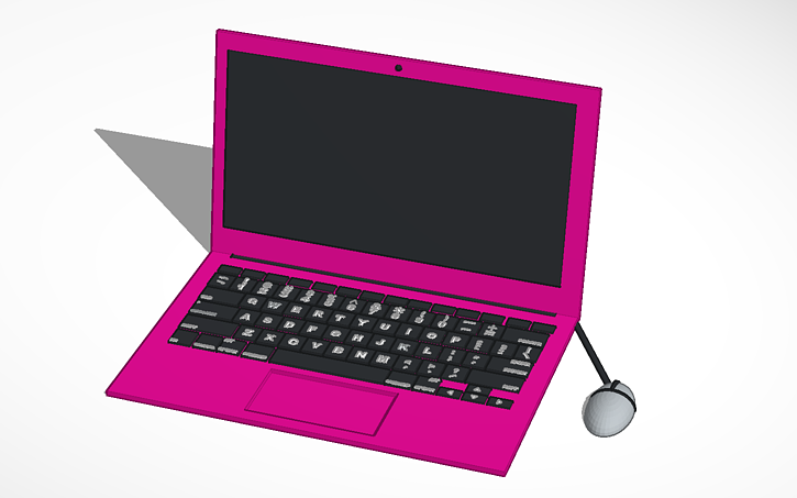 3D design Pink Computer - Tinkercad