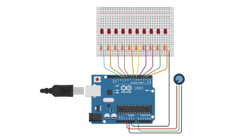 Circuit design Bar Graph - Tinkercad