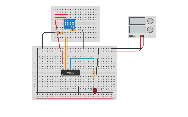 Circuit design Experimento 3 | Tinkercad