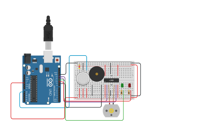 Circuit design Evaluación - Tinkercad