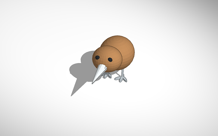 3D design Kiwi Bird(Hint: Look inside!) | Tinkercad