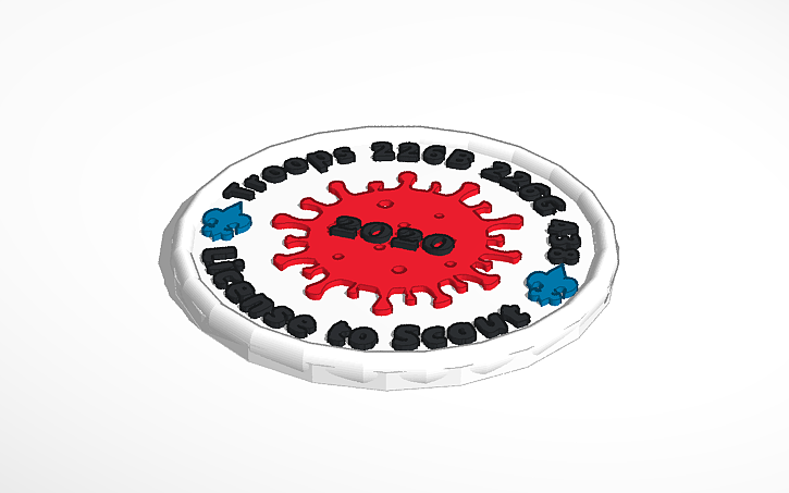 3D design Corona Patch | Tinkercad