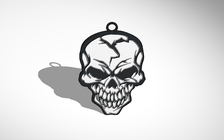 3D design Skull Key Chain. - Tinkercad