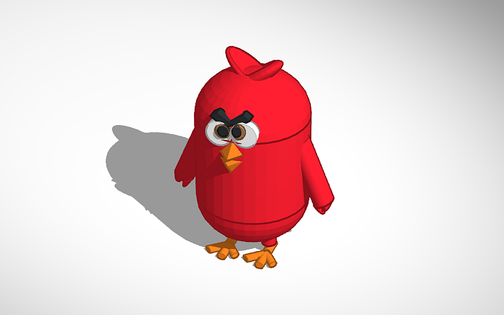 3D design Red from "Angry Birds" - Tinkercad