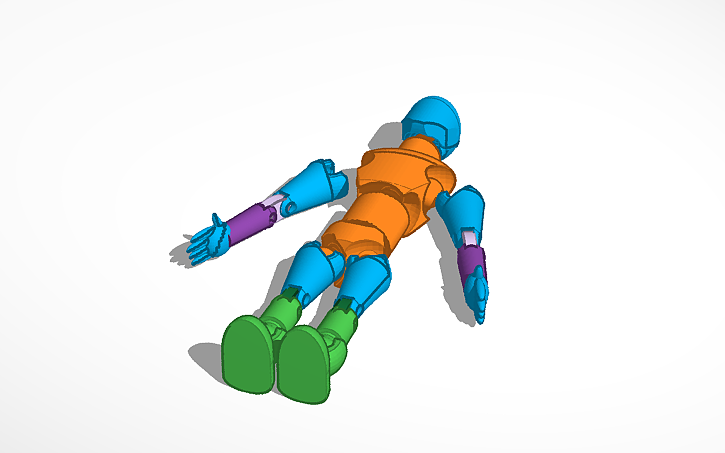 3D design articulated man - Tinkercad