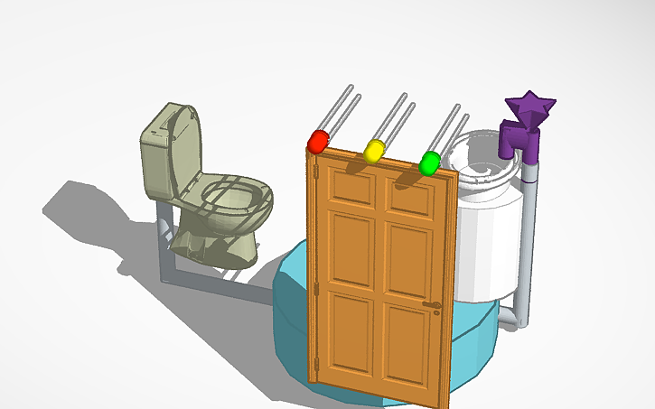 3D design Smart train toilet - Tinkercad