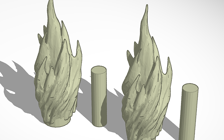 3D design Transformers Siege/Earthrise Seeker exhaust/flame - Tinkercad