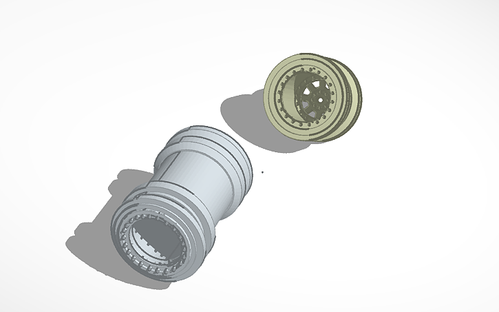 3D design SCX 24 monster truck rims - Tinkercad