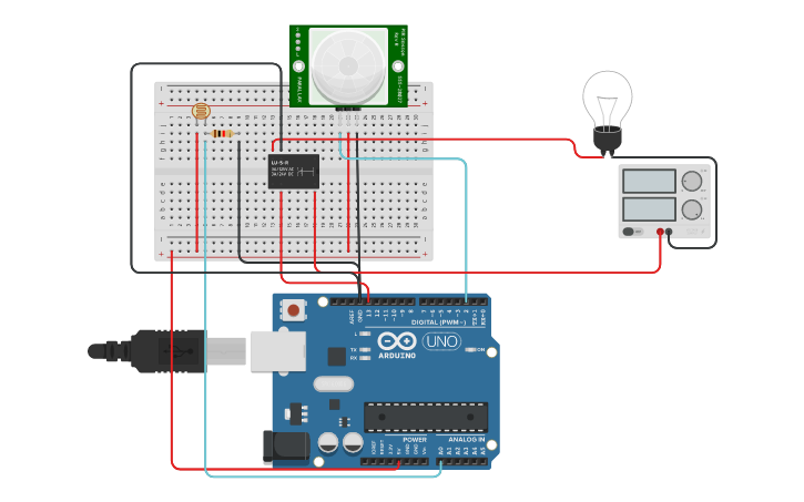 Circuit design automatic room light using pir,relay,power supply & ac ...