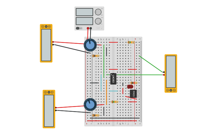 Circuit design NTC Comparator - Tinkercad