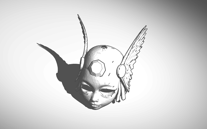 3D design Doll Head Vahalla - Tinkercad
