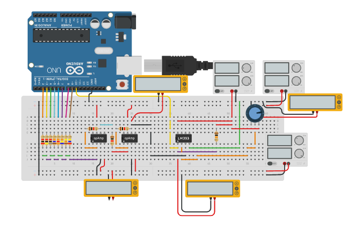 Circuit design ADC | Tinkercad