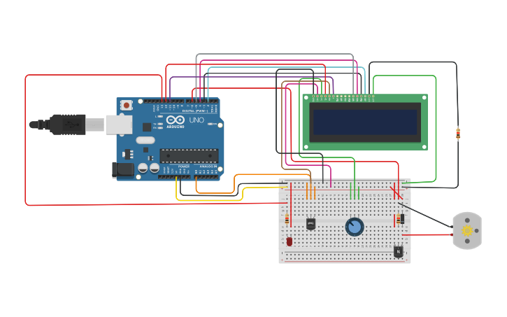 Circuit design Automatic room temperature - Tinkercad
