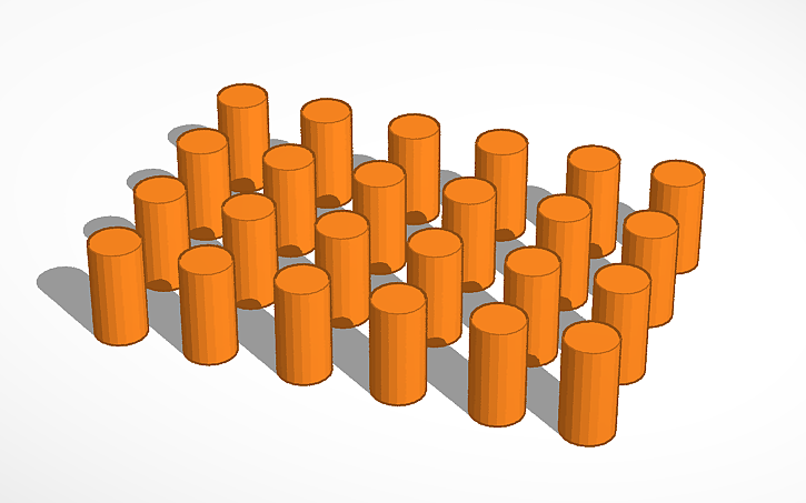 3D design 5mm pins - Tinkercad