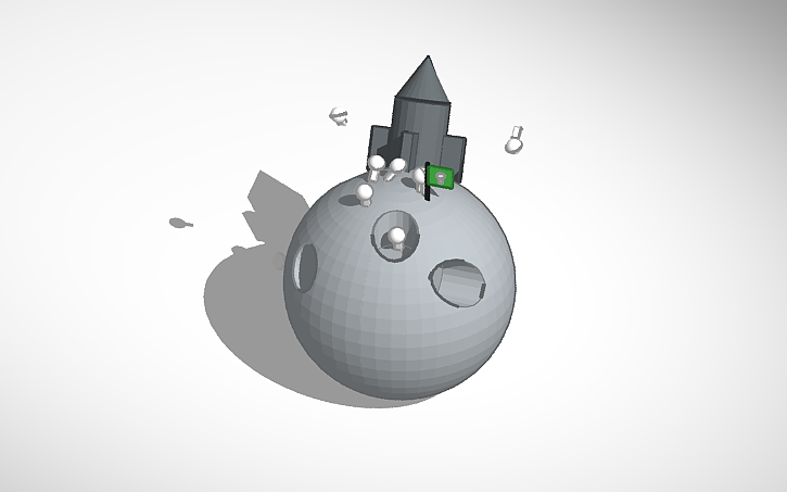 3D design Mini People on the moon | Tinkercad