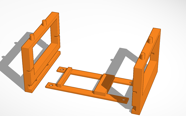 3D design NUC Rack v0.1 - Tinkercad