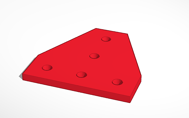 3D design 2020 Aluminum Extrusion T Shape Reinforce - Tinkercad