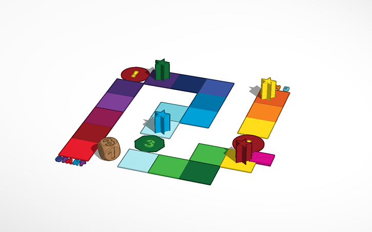 3D design Simple Board Game - Tinkercad